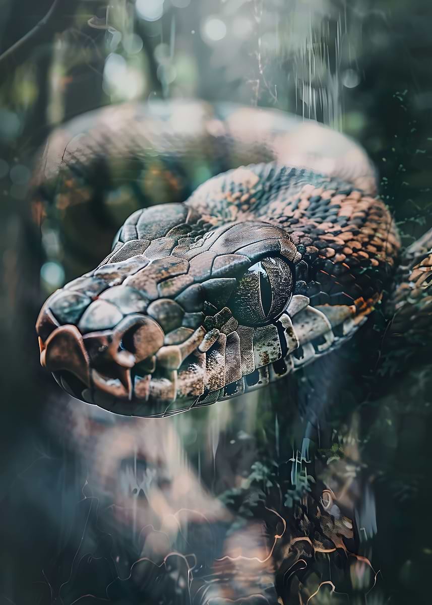 'Jungle Guardian Boa' Poster, picture, metal print, paint by Dennex ...
