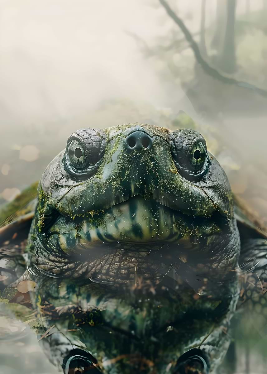'Swamp Turtle Mystique' Poster, picture, metal print, paint by Dennex ...