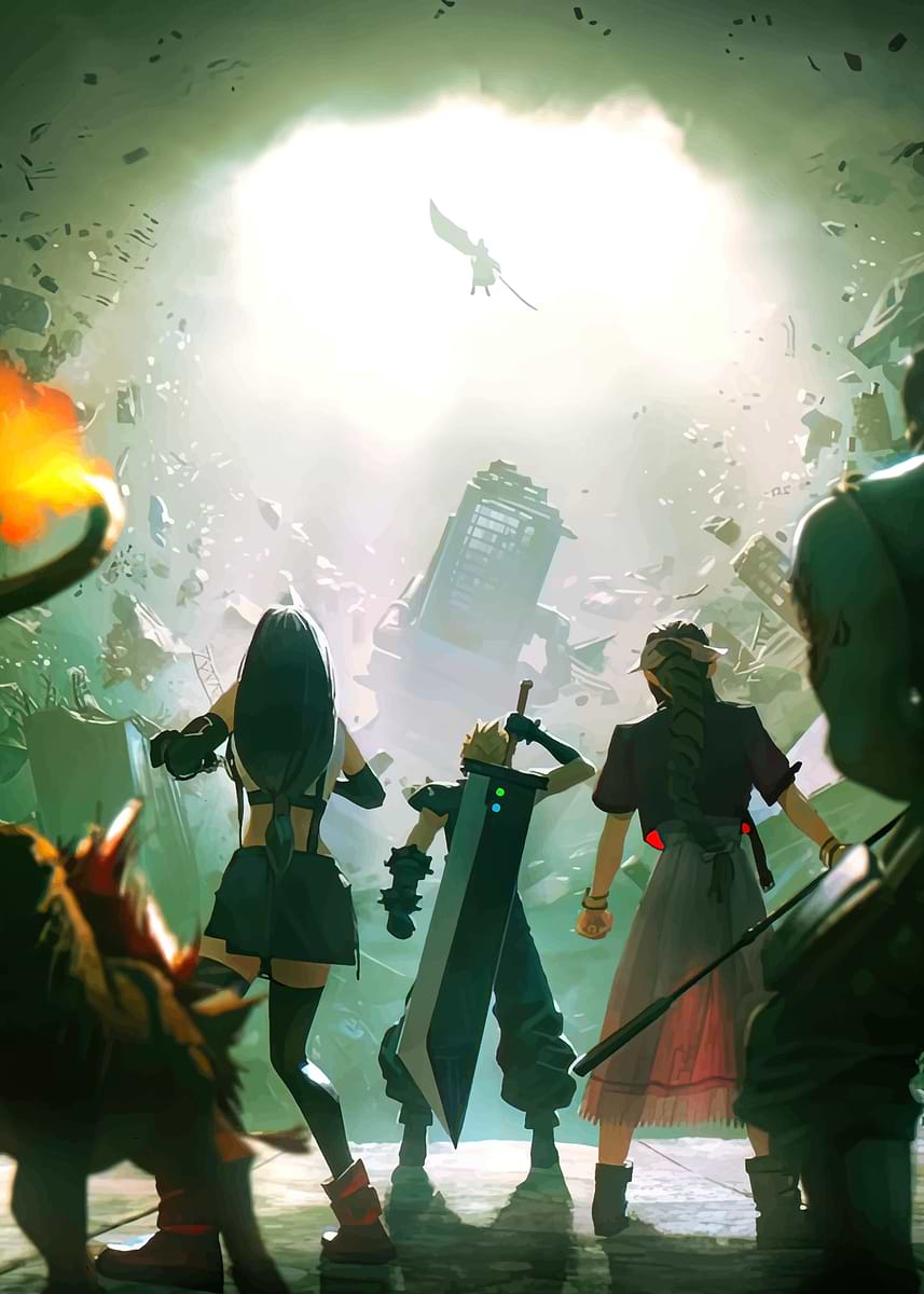 'Final Fantasy Remake Game' Poster, picture, metal print, paint by ...