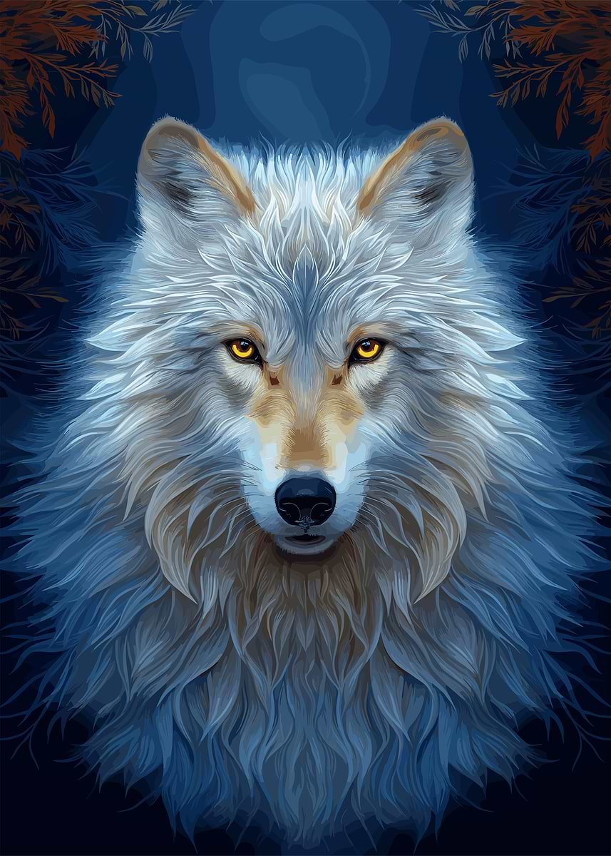 'Legend Wolf' Poster, picture, metal print, paint by Fanth | Displate