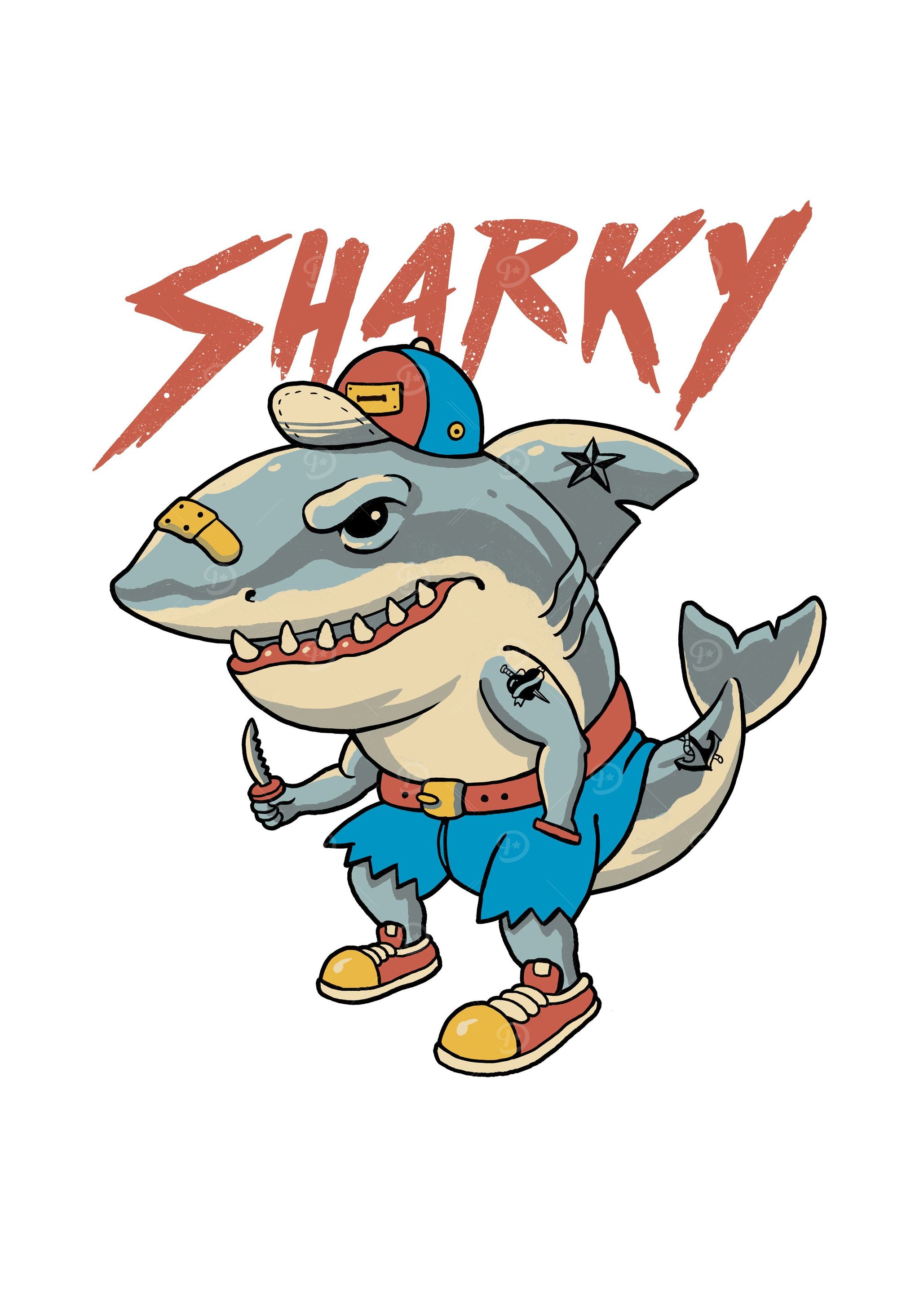 'Sharky Boy' Poster, picture, metal print, paint by vp trinidad | Displate