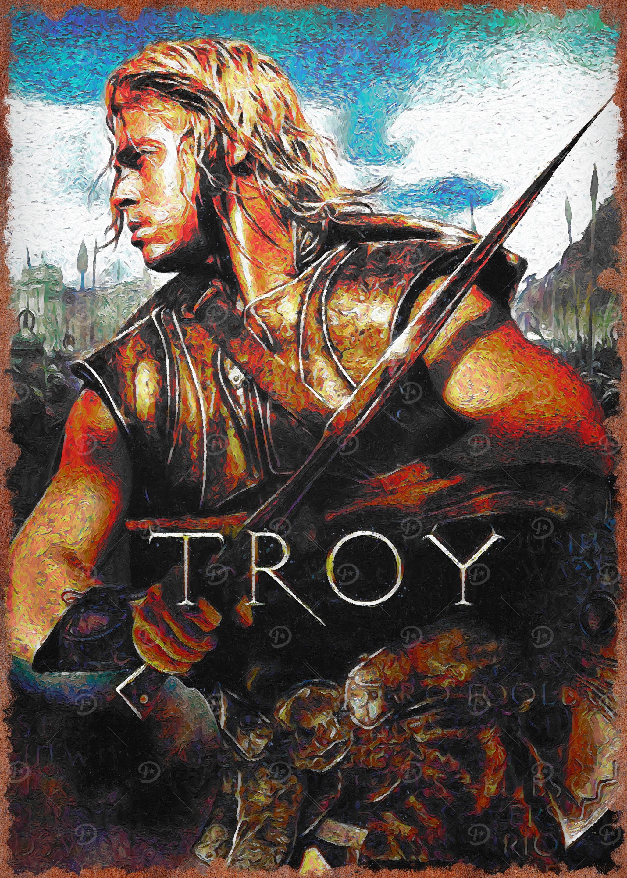 'troy' Poster, picture, metal print, paint by Metal Edge Creation ...