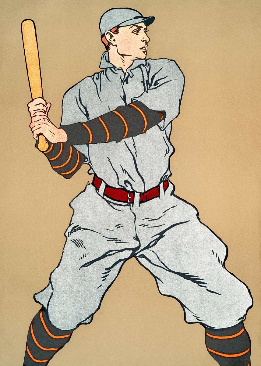 'Baseball player' Poster, picture, metal print, paint by Mango Art ...