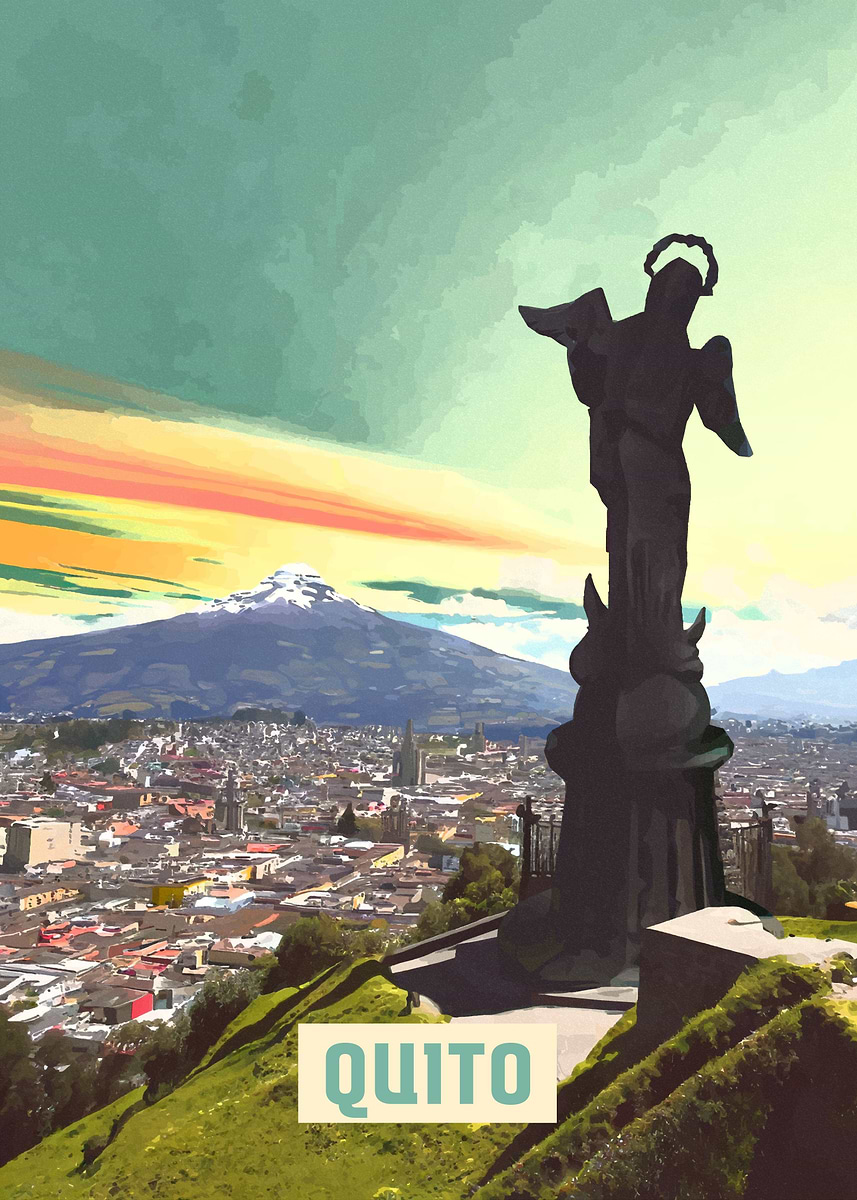 'Quito' Poster, picture, metal print, paint by Bo Kev | Displate