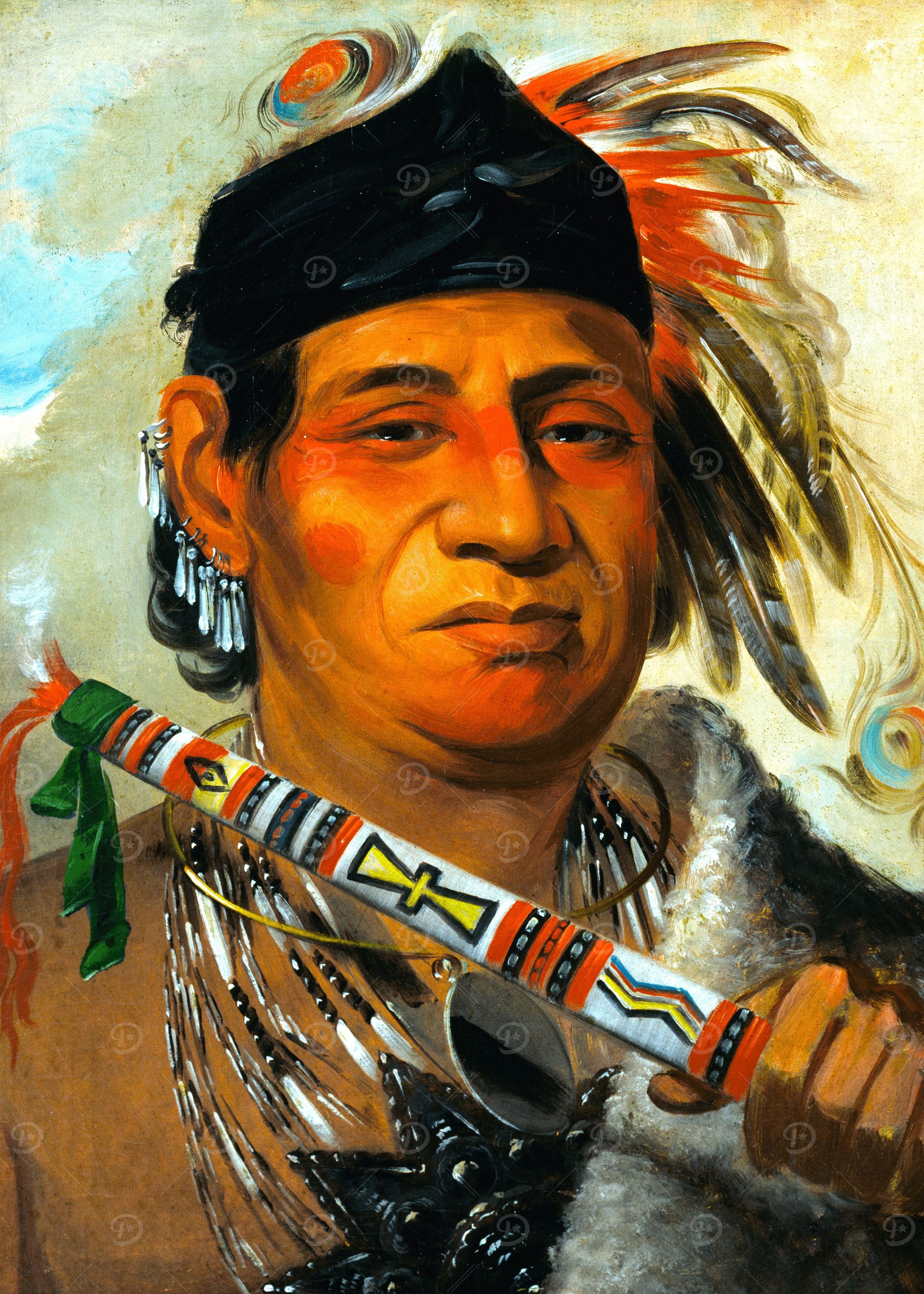 'Native American Portrait' Poster, picture, metal print, paint by ...