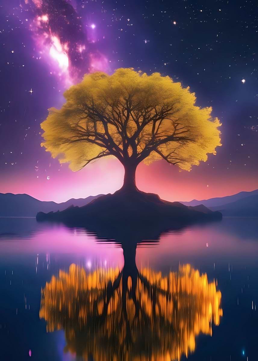 'Beautiful Night' Poster, picture, metal print, paint by Creatives Sam ...