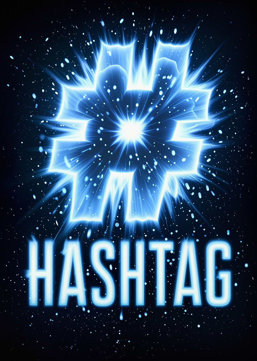 'Hashtag Neon' Poster, picture, metal print, paint by DVArt | Displate