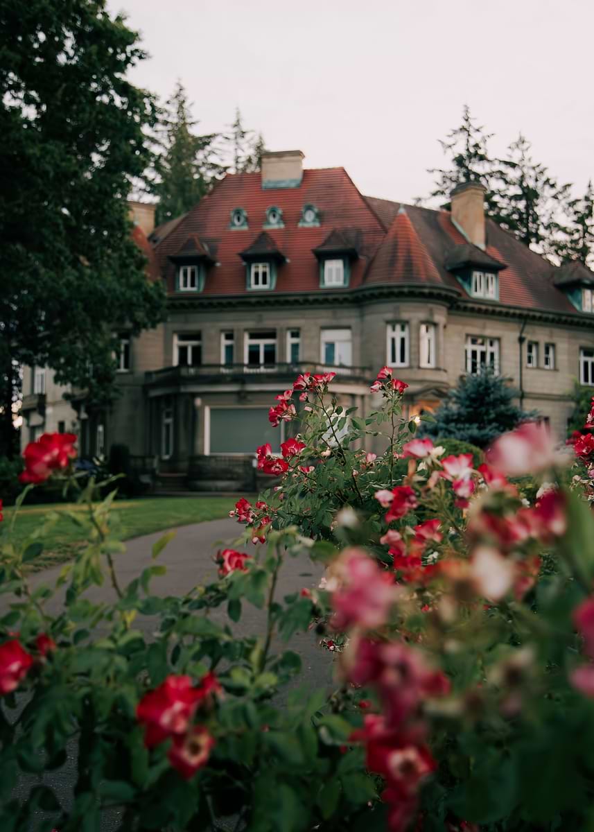 'Pittock Mansion Blooms' Poster, picture, metal print, paint by Hannah ...