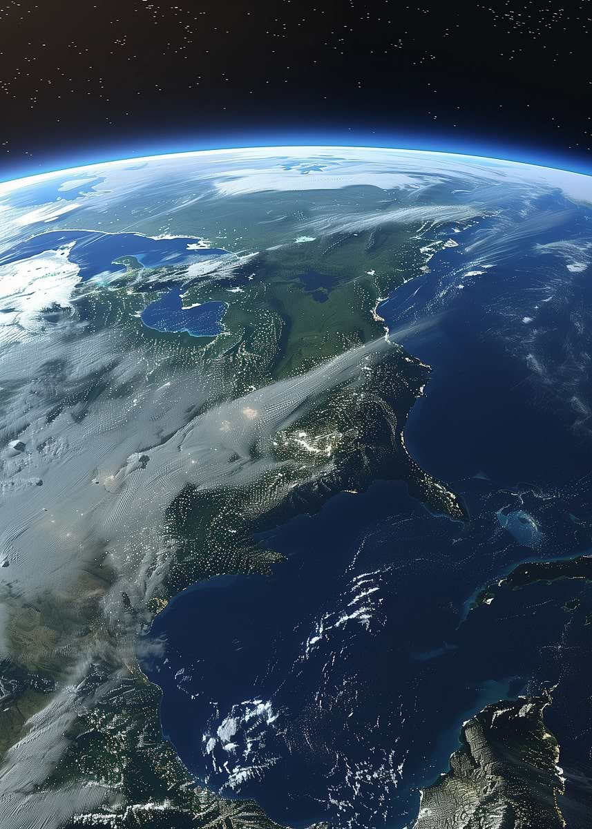 'Surface of the Earth' Poster, picture, metal print, paint by ...