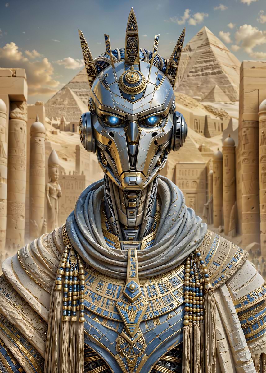 'Egypt Robot Pharaoh' Poster, picture, metal print, paint by DVArt ...