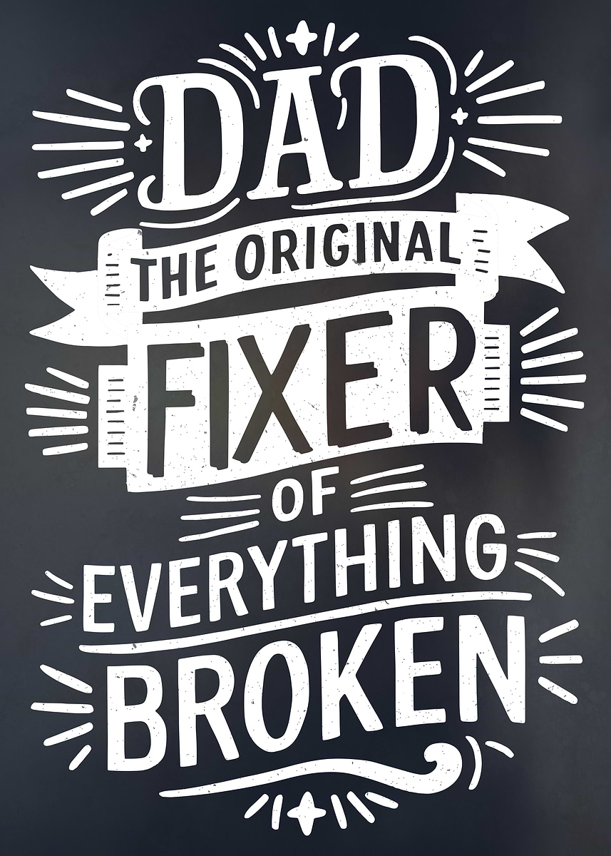 'Handyman Dad Decor' Poster, picture, metal print, paint by 21 MXM ...