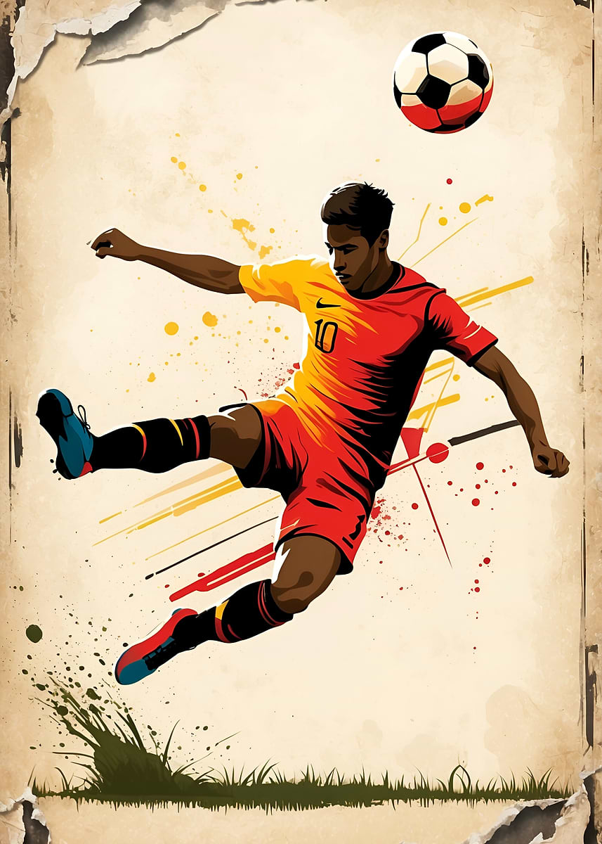 'Vintage Football Art' Poster, picture, metal print, paint by Ceemko ...