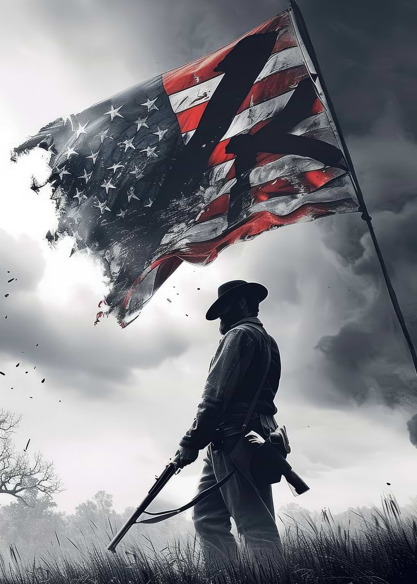 'American Civil War' Poster, picture, metal print, paint by CodeCrafted ...