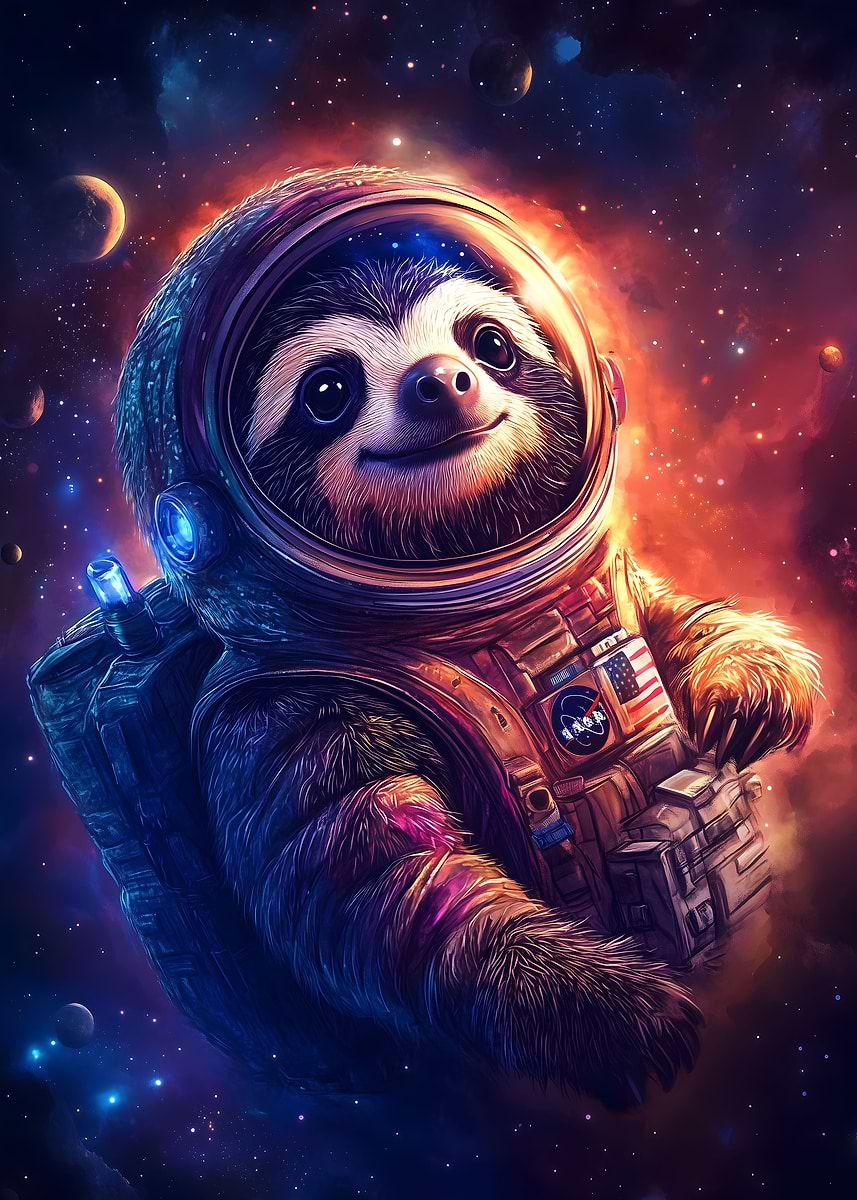 1050x672 Sloth Astronaut Wallpaper