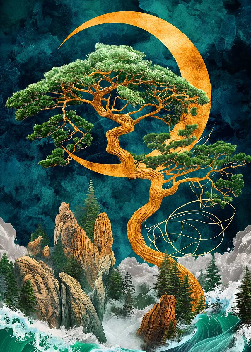 'Giant Tree' Poster, picture, metal print, paint by imrdesigns | Displate