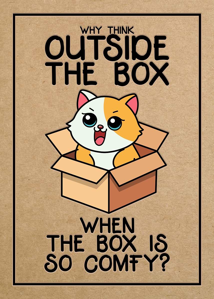 'Comfy Box Thoughts' Poster, picture, metal print, paint by taofik ...