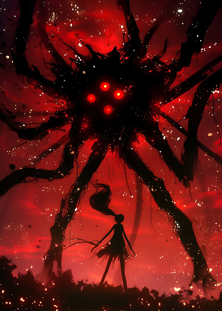 'Four Eye Demon Spider' Poster, picture, metal print, paint by ...
