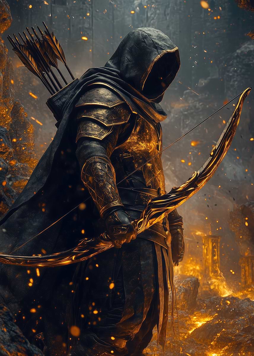 'Undead Archer' Poster, picture, metal print, paint by CodeCrafted Art ...