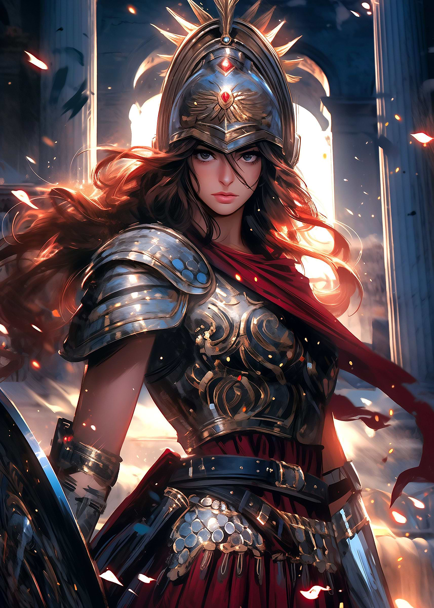 'Beautiful Valkyrie Girl' Poster, picture, metal print, paint by Nancy ...