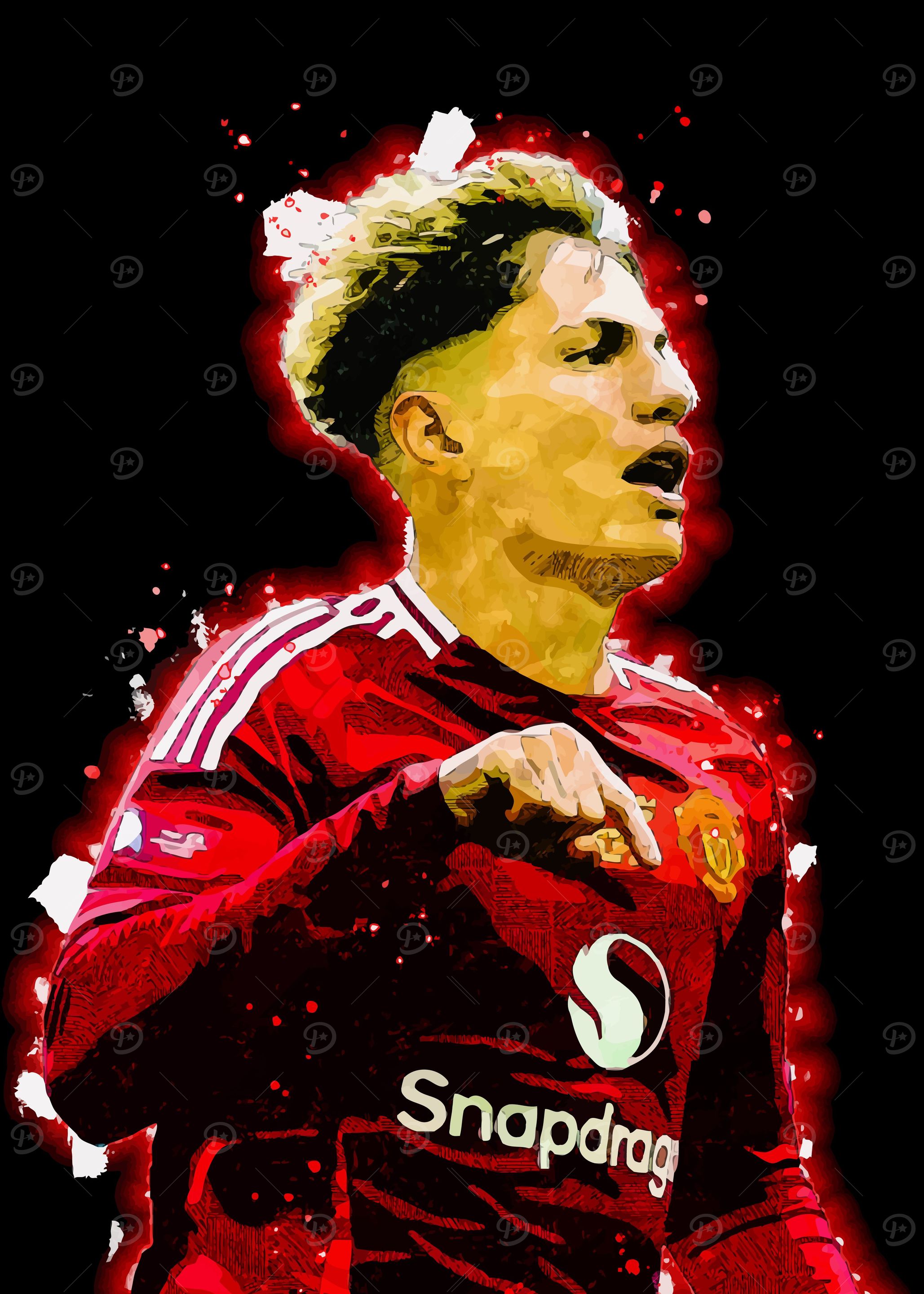 'Alejandro Garnacho' Poster, picture, metal print, paint by MASTER ...