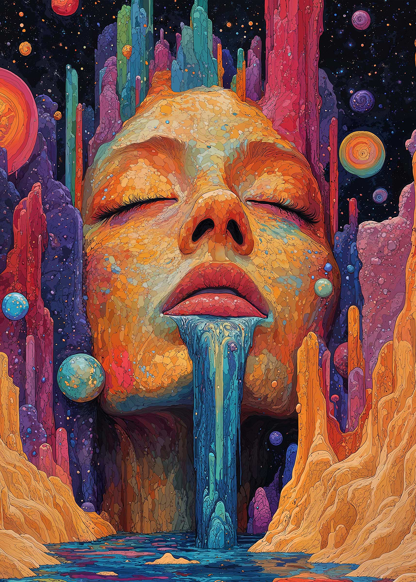 'Galactic Cascade' Poster, picture, metal print, paint by M Hultink ...