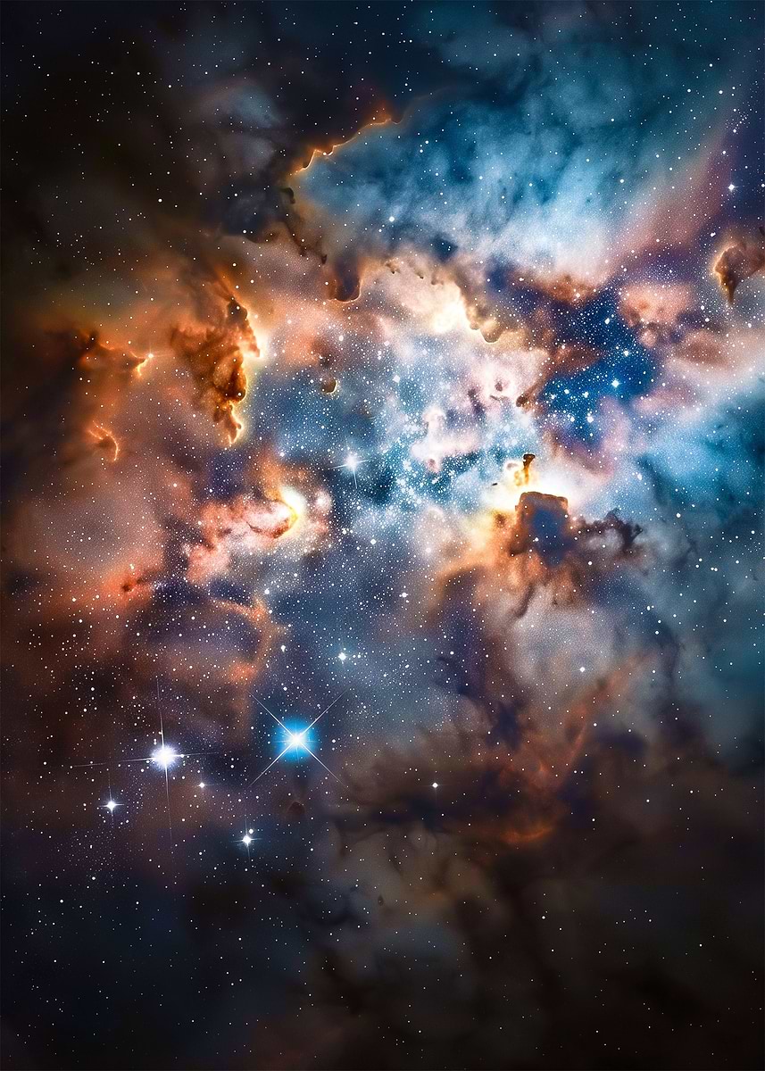 'Galaxy 1' Poster, picture, metal print, paint by Rh Ell Scapes | Displate