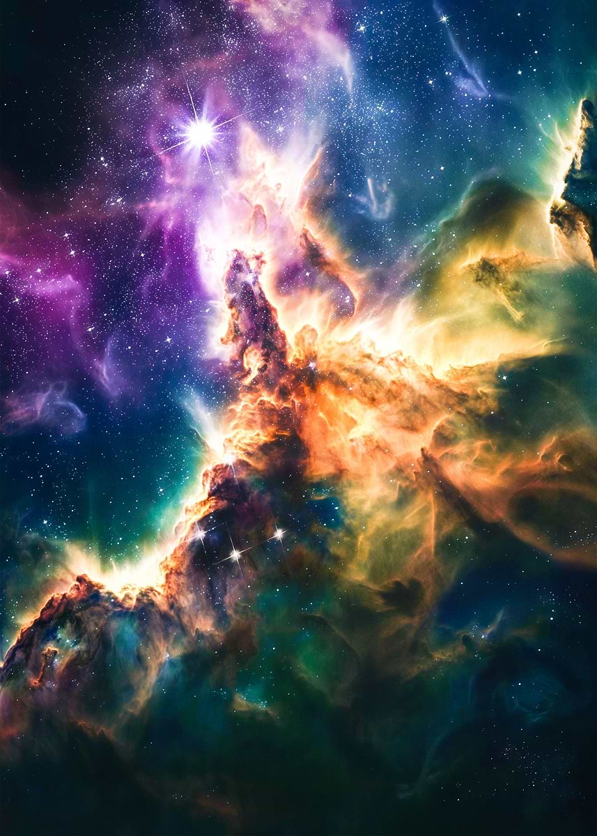 'Galaxy 2' Poster, picture, metal print, paint by Rh Ell Scapes | Displate