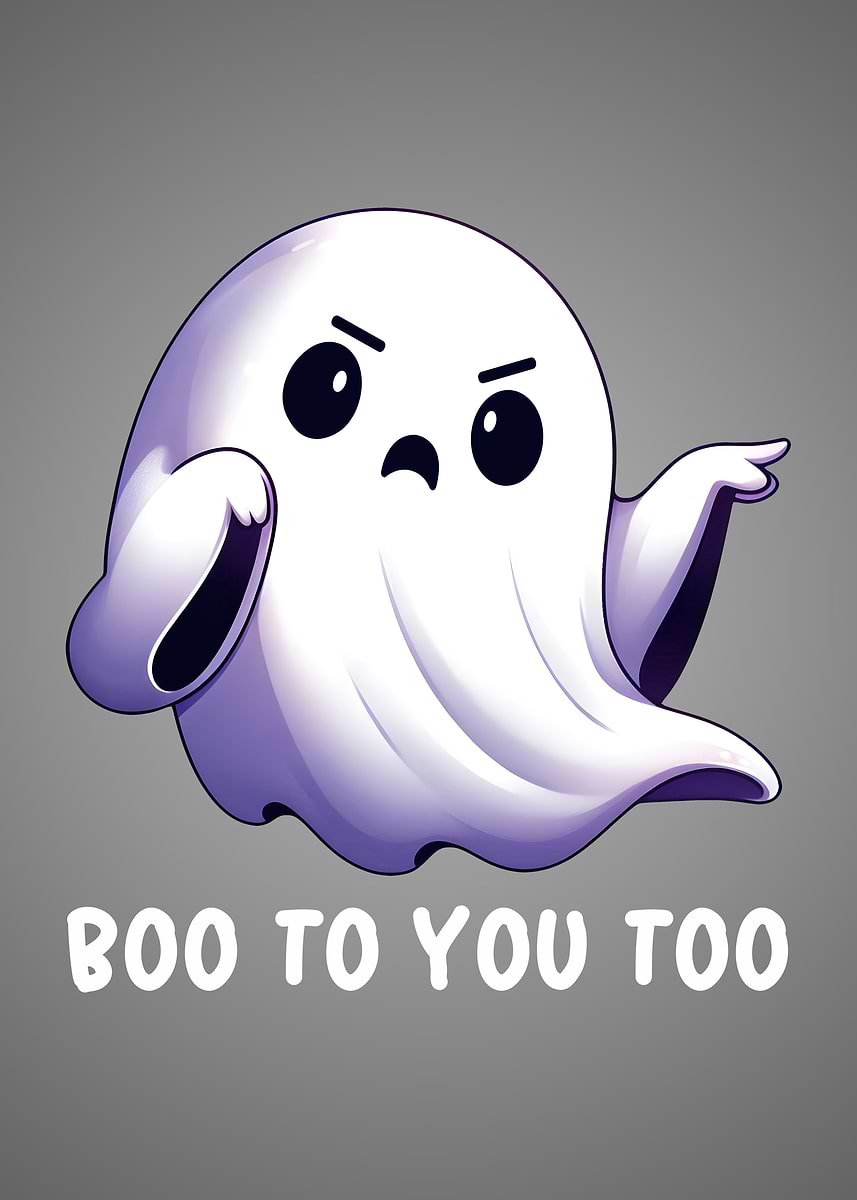 'Funny Halloween Ghost Boo' Poster, picture, metal print, paint by ...