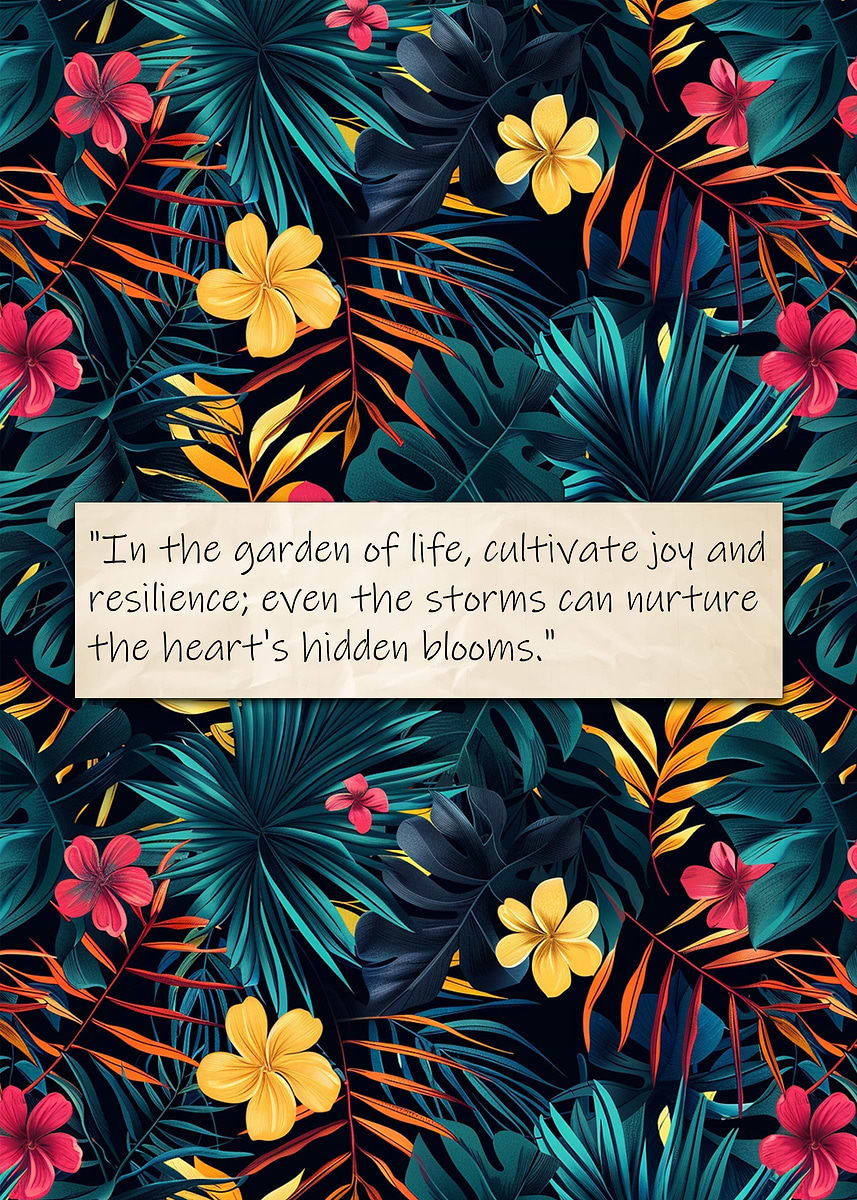 'Flowers and Quotes' Poster, picture, metal print, paint by Ishan ...
