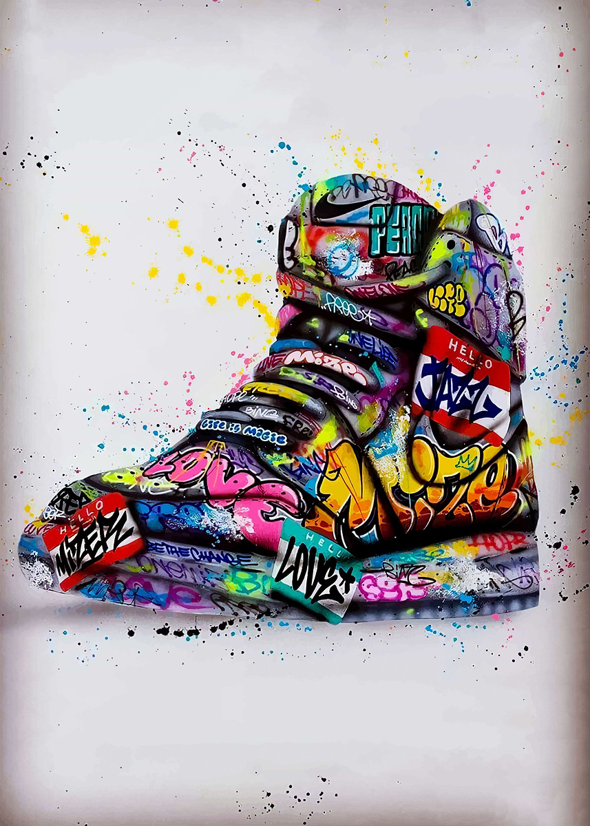 'Sneakers Graffiti' Poster, picture, metal print, paint by Terbar ...