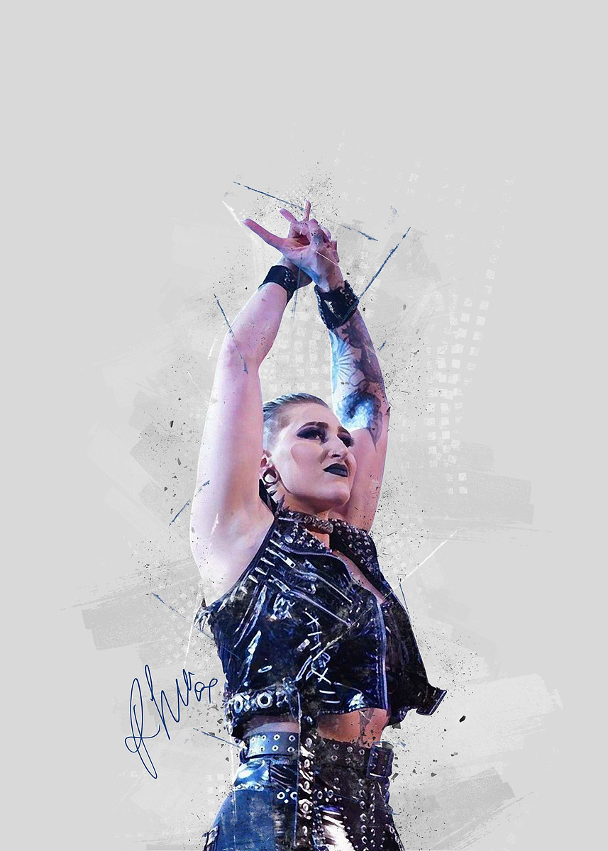 'Rhea Ripley' Poster, picture, metal print, paint by ART Five | Displate