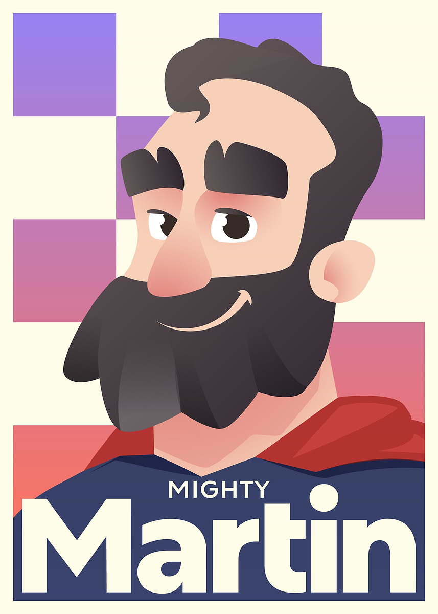 'Mighty Martin Chess Bot' Poster, picture, metal print, paint by Chess ...