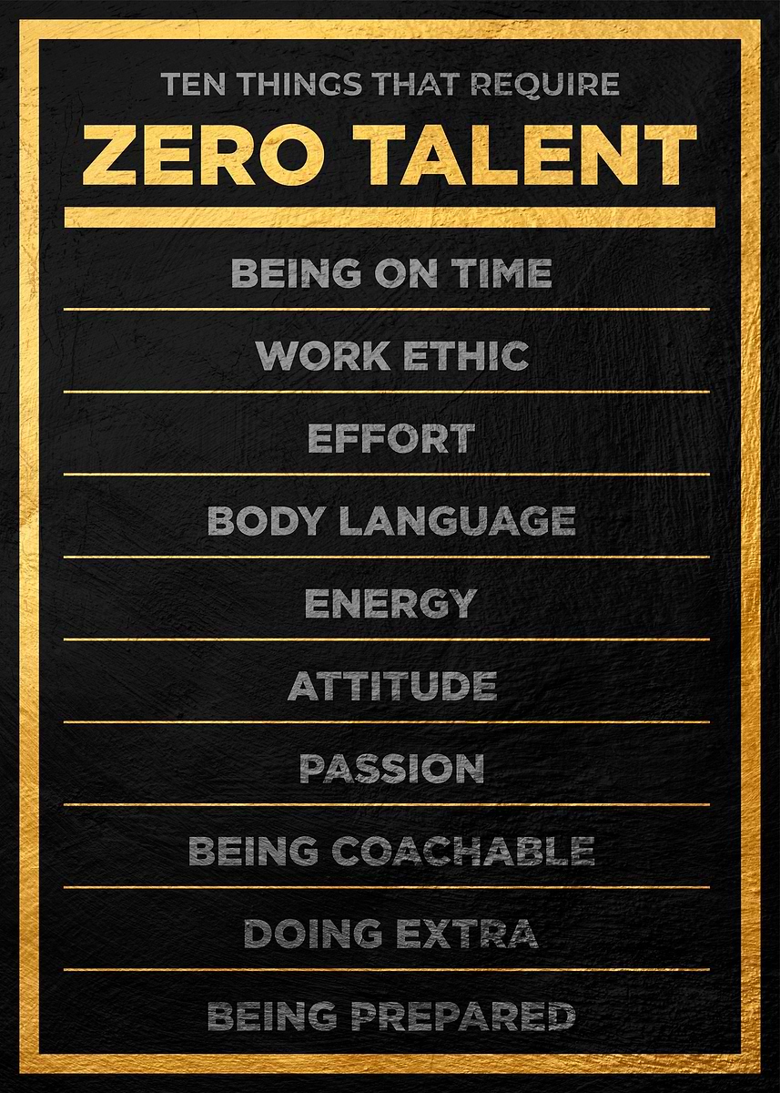 'zero talent' Poster, picture, metal print, paint by Metal Wonder ...