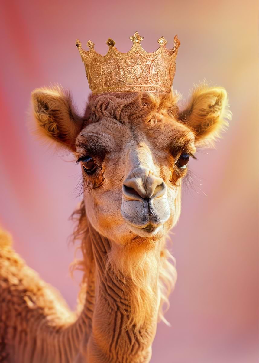 'Camel King' Poster, picture, metal print, paint by Morgan Yon | Displate