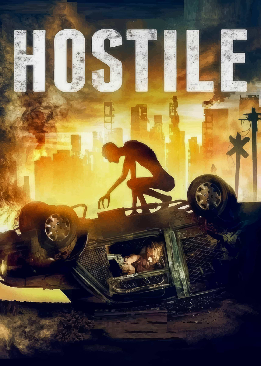 'hostile movie' Poster, picture, metal print, paint by Lamsi | Displate