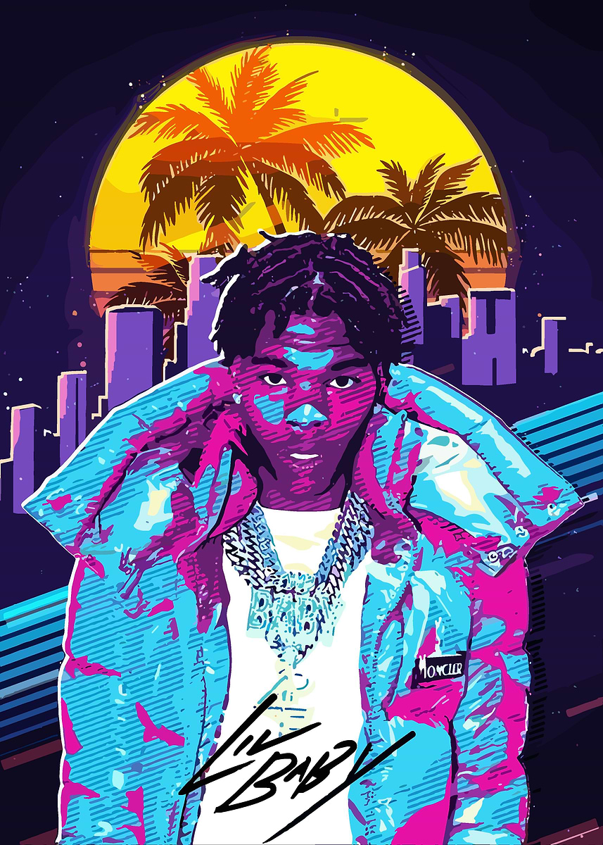 'Lil Baby Rapper' Poster, picture, metal print, paint by VisionPrint ...