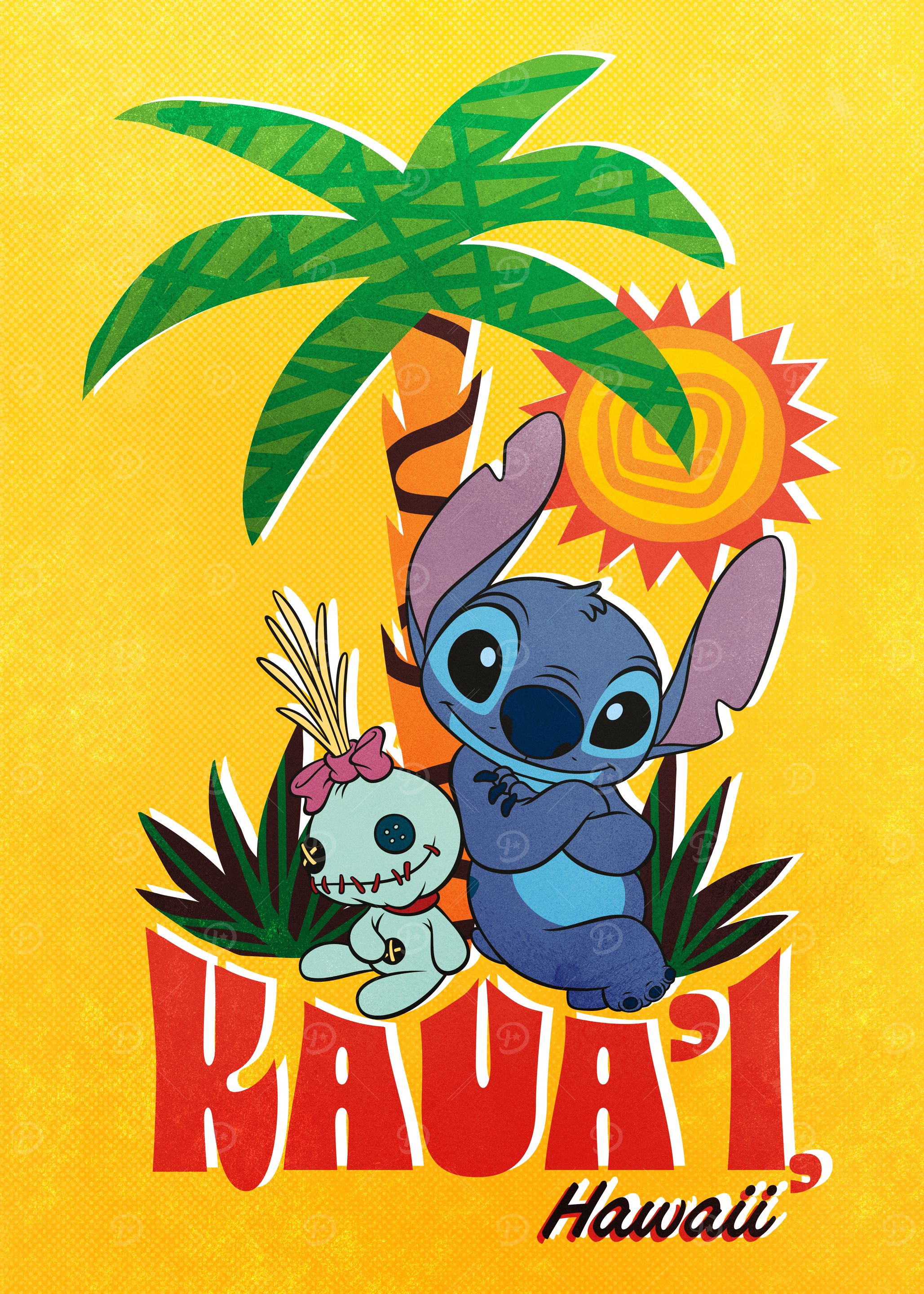 'Stitch Scrump Hawaii' Poster, picture, metal print, paint by Disney ...