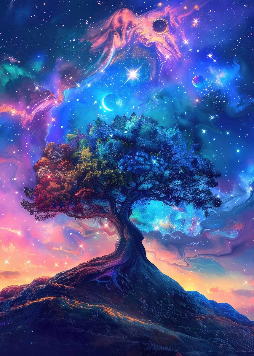 'Magical Tree Of Life' Poster, picture, metal print, paint by Ilyrin ...