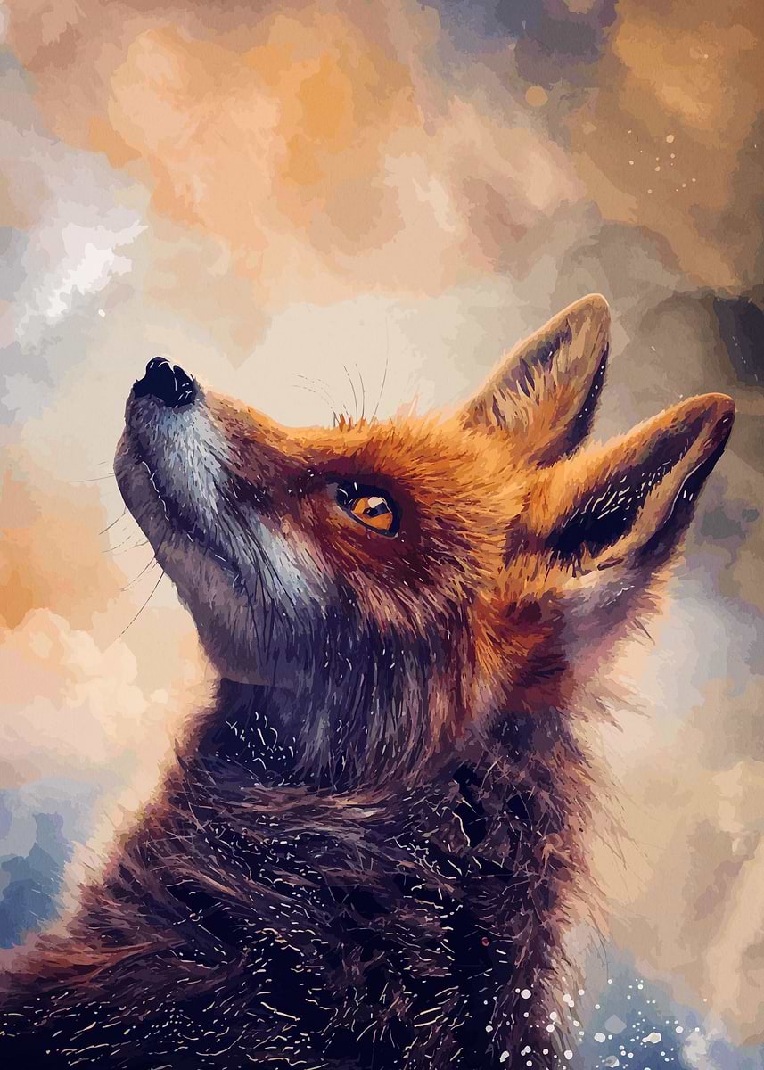 'Fox' Poster, picture, metal print, paint by kathlyngreenholtphd | Displate