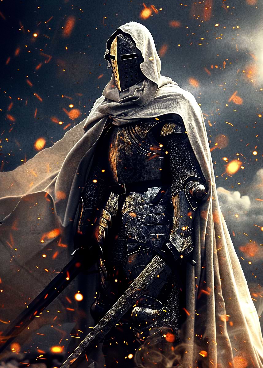 'Mystic Inferno Knight' Poster, picture, metal print, paint by Roe ...
