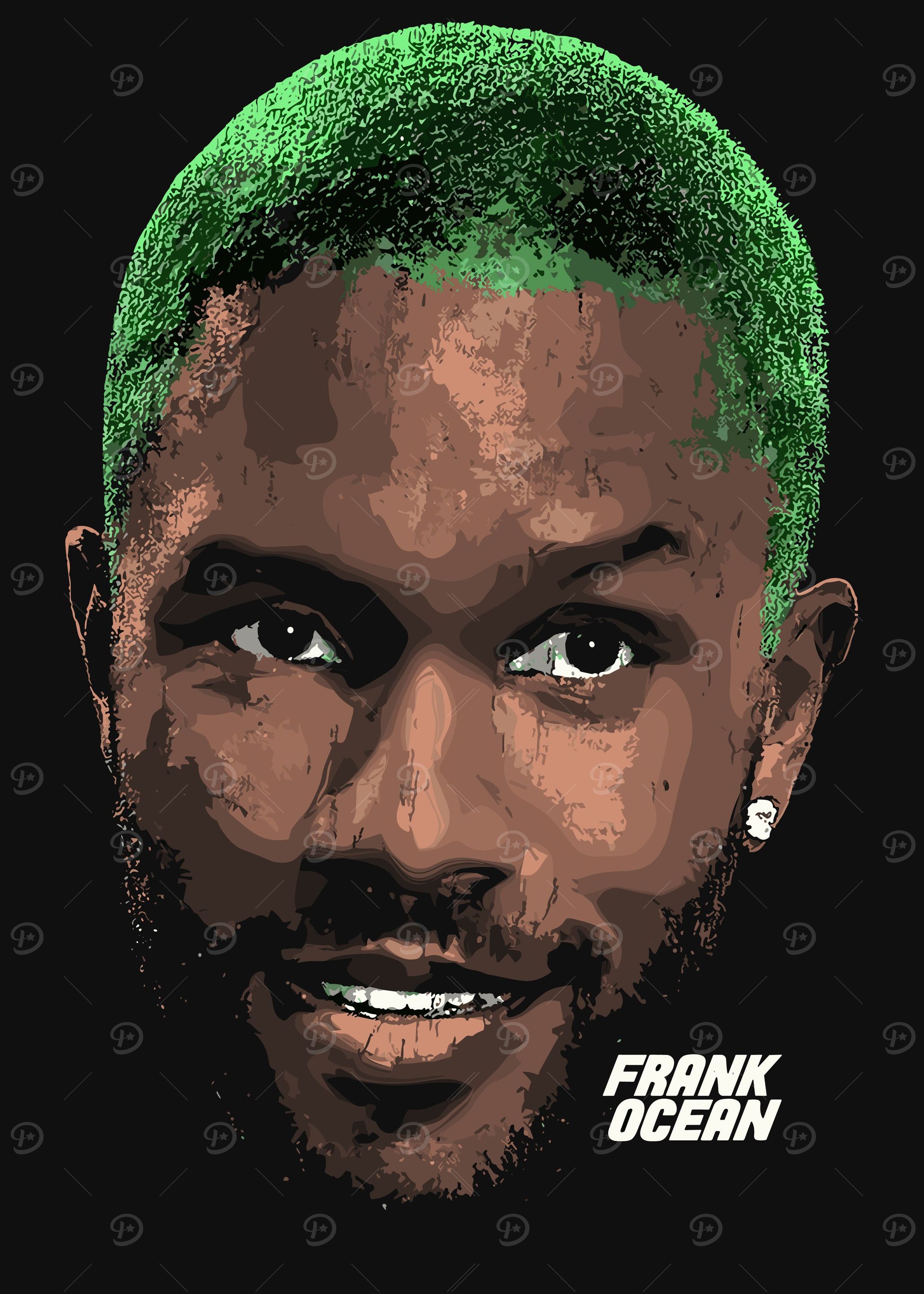 'frank ocean' Poster, picture, metal print, paint by bodiljane | Displate
