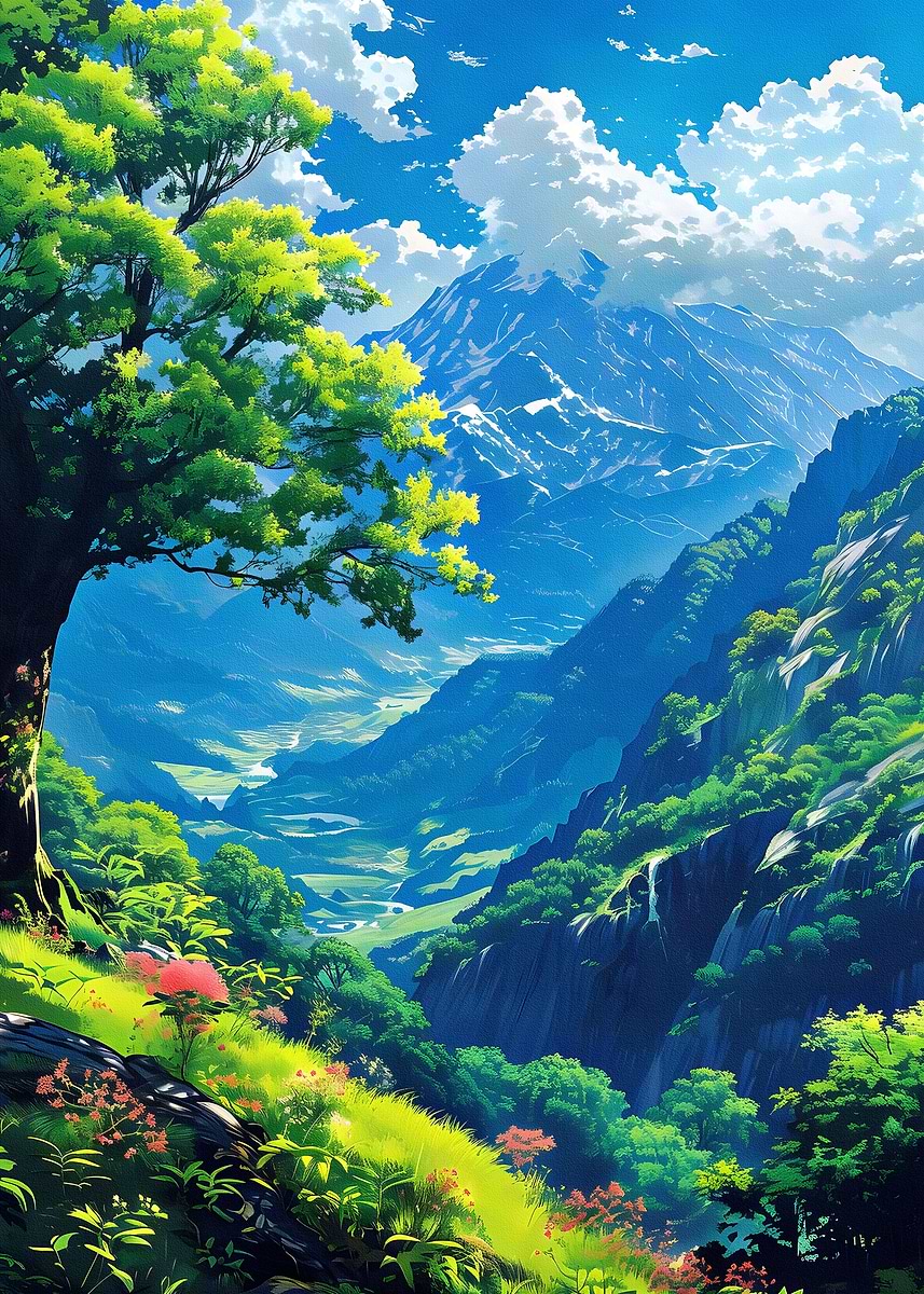 'Nature Landscape' Poster, picture, metal print, paint by tra avis ...