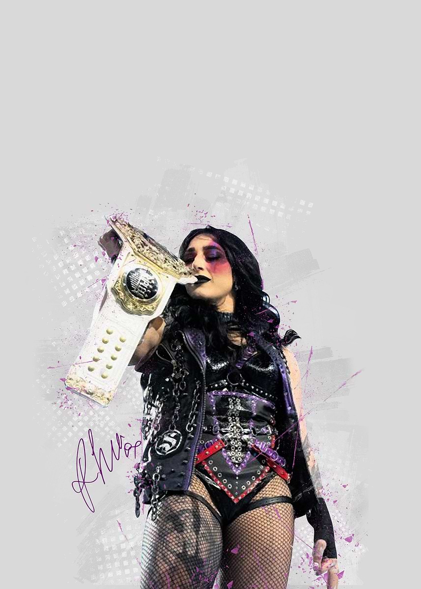 'Rhea Ripley' Poster, picture, metal print, paint by ART Five | Displate