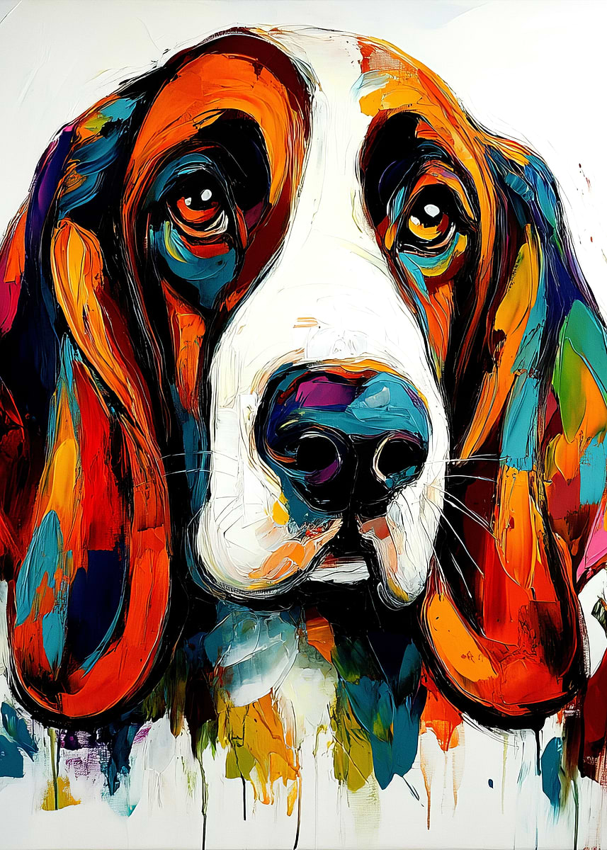 'Beagle Painting' Poster, picture, metal print, paint by Pascale Dufour ...