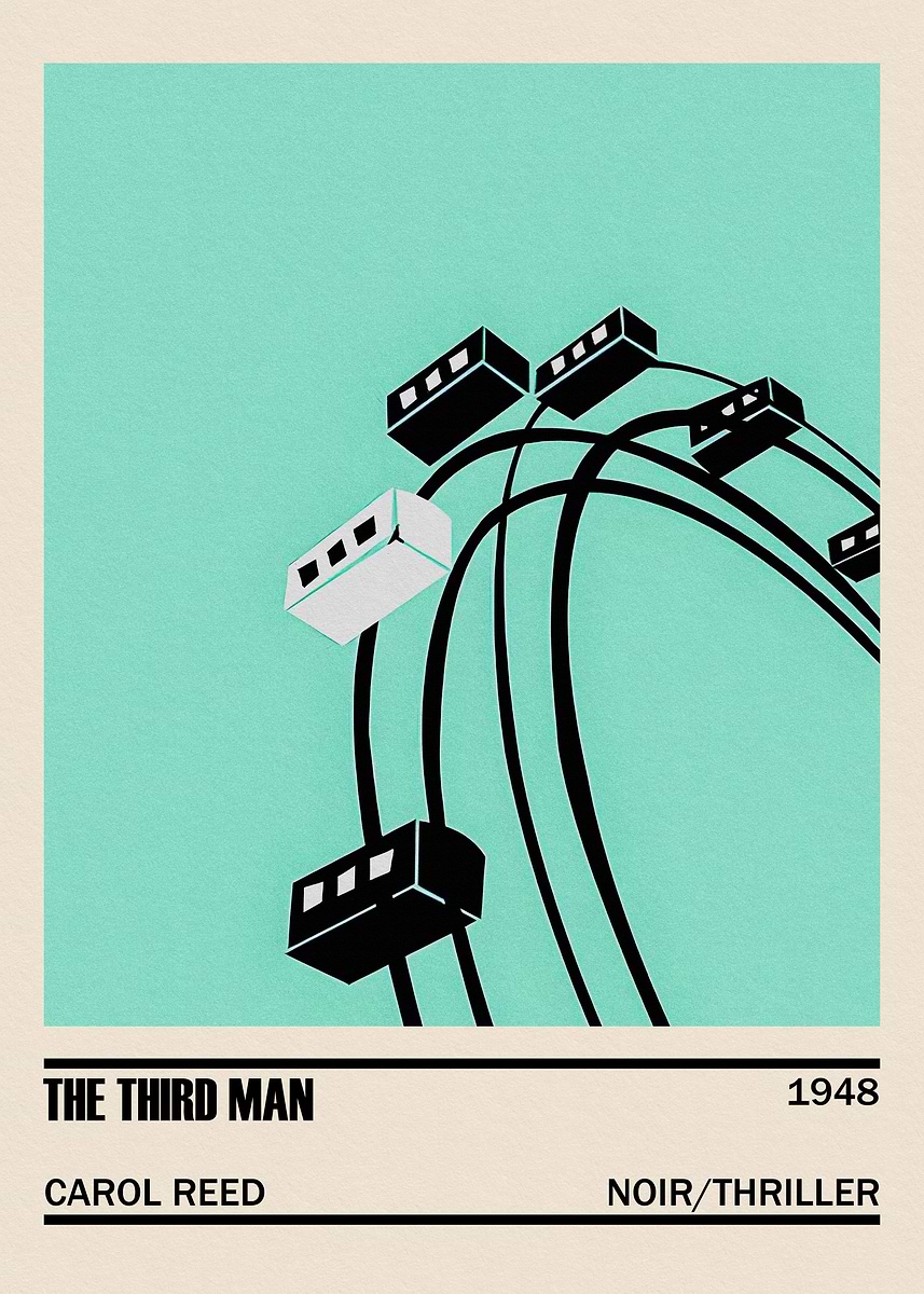 'The Third Man Minimalist' Poster, picture, metal print, paint by ...