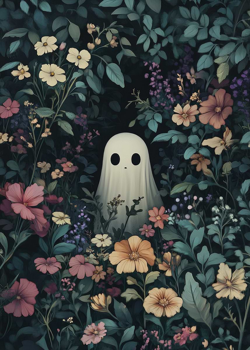 'Ghost in Flower Garden' Poster, picture, metal print, paint by Jerhus ...