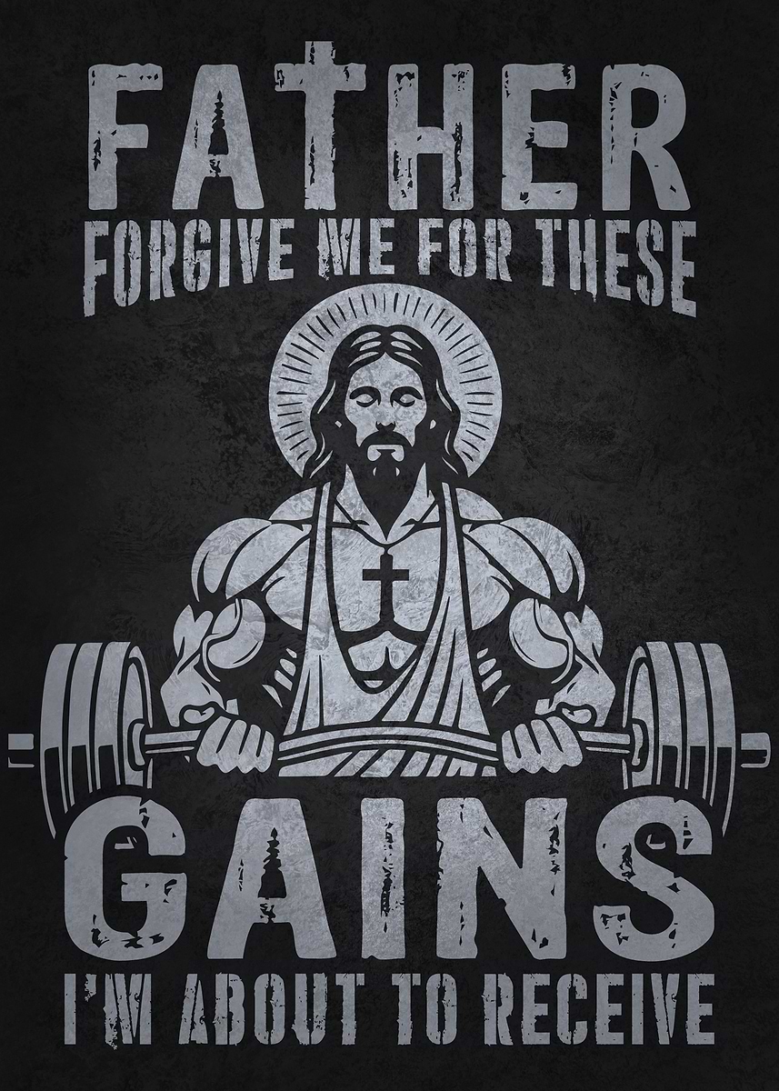 'Father Forgive These Gains' Poster, picture, metal print, paint by ...