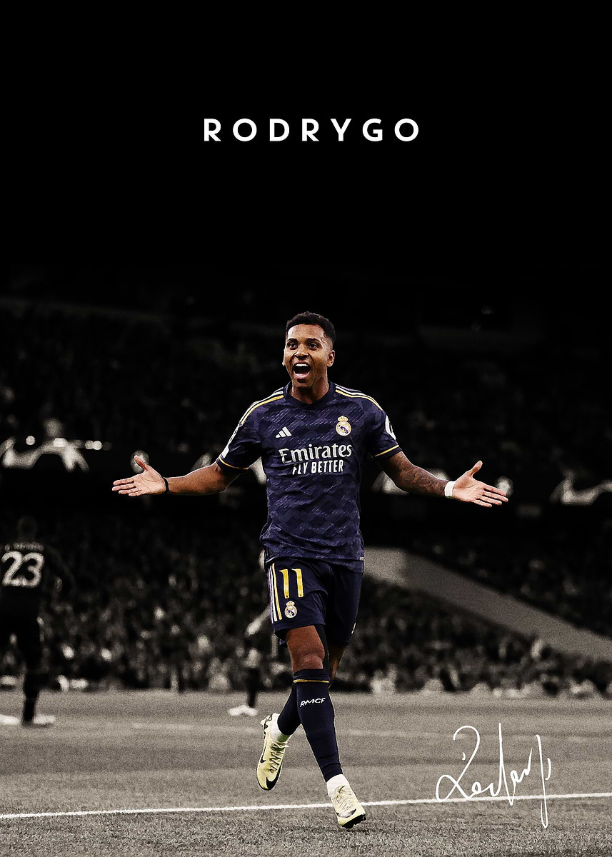 'Rodrygo' Poster, picture, metal print, paint by TI KI | Displate