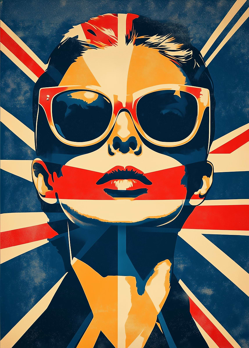 'Union Jack Woman' Poster, picture, metal print, paint by urbanbuzz ...