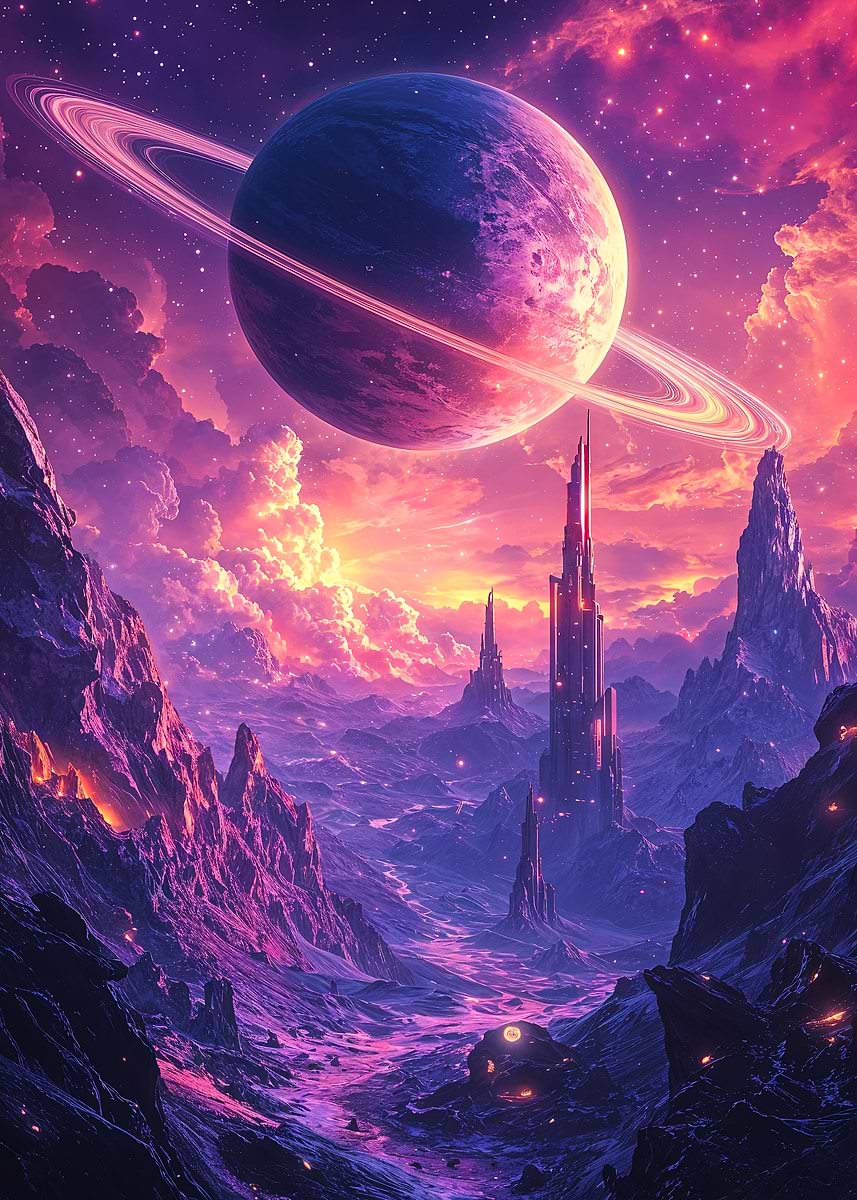 'Alien Planet Landscape' Poster, picture, metal print, paint by Art ...